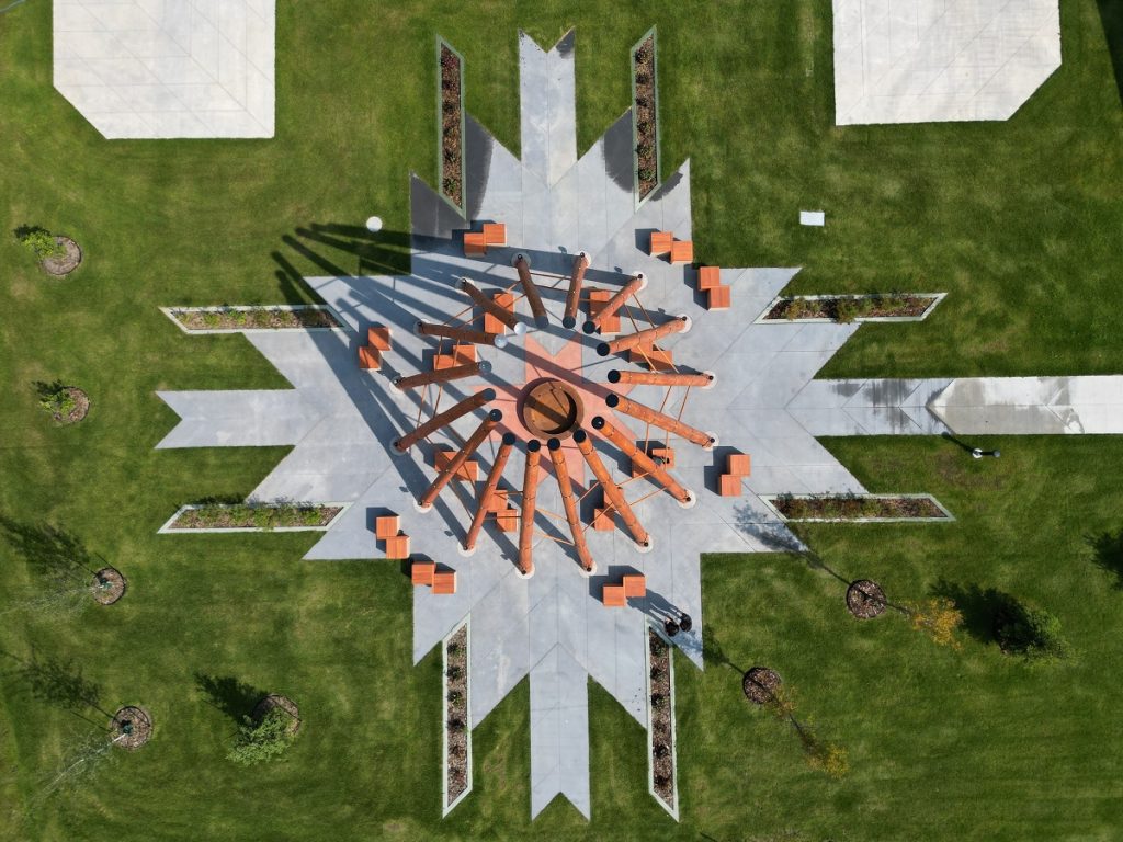 Fort McMurray #468 First Nation Welcome Sign and Firepit Structure ...